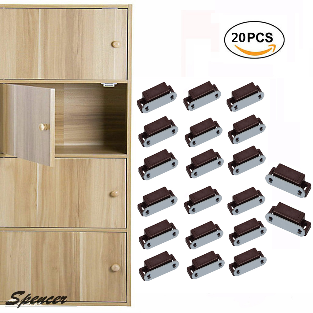 Spencer Pack of 20 Magnetic Cabinet Door Latch Heavy Duty Furniture ...