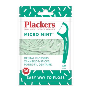 Plackers Twin-Line Dental Flossers, Dual Action Flossing System, Easy ...
