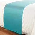 Bed Runner Ombre White Teal Bedding Scarves Soft Decorative Bed Flag ...
