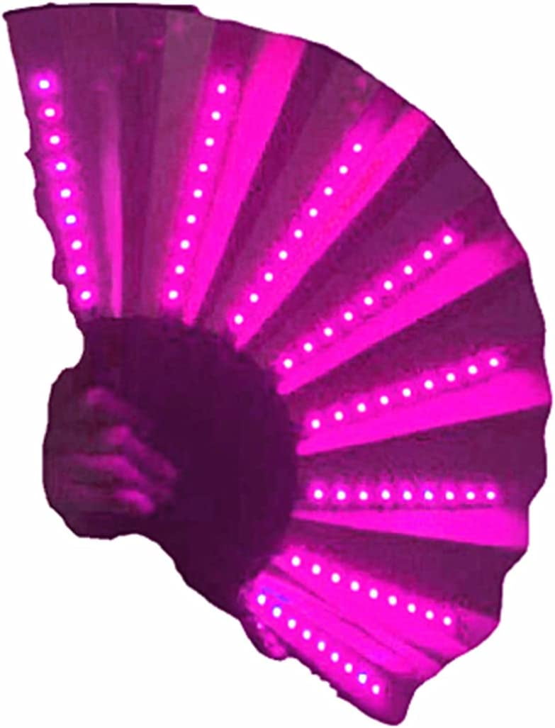 LINLIN Hand Fans Folding Fan Glow Folding LED Fan Dancing Lights Fan ...