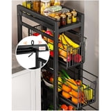 4-Tier Pull-out Storage Organizer Rolling Utility Cart - Universal ...
