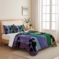 Full Quilt Bedding Set Abstract Colorful Wood Grain Breathable Summer ...