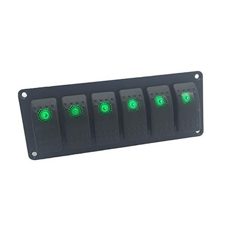 Dual LED Light Marine Boat Boat Switch RV Rocker Switch Panel 12V 24V ...