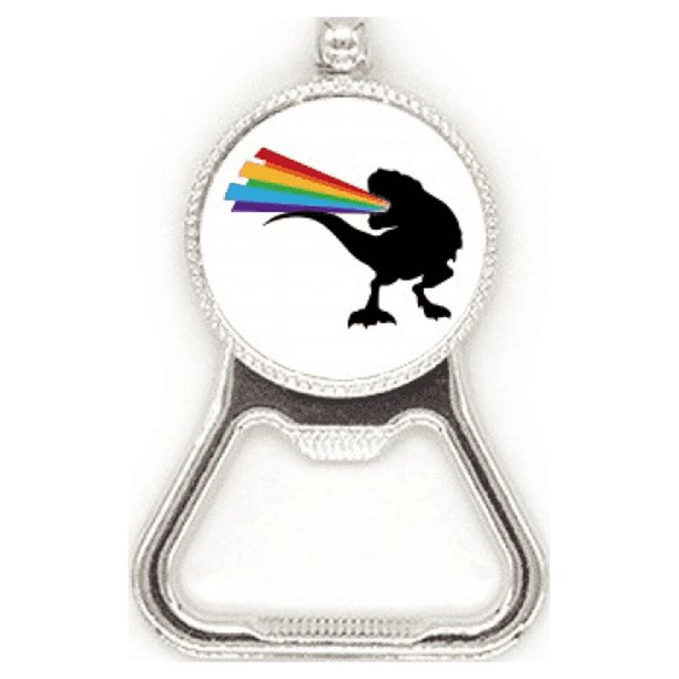 Rainbow Fountain Dinosaur Back Metal Beer Bottle Cap Opener Duty ...