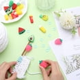 1 Set 18Pcs Fruit Chips Ice Cream Cartoon Style Silicone Knitting ...