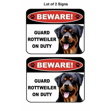 Beware Protected by Rottweiler with Attitude Sign - Walmart.com