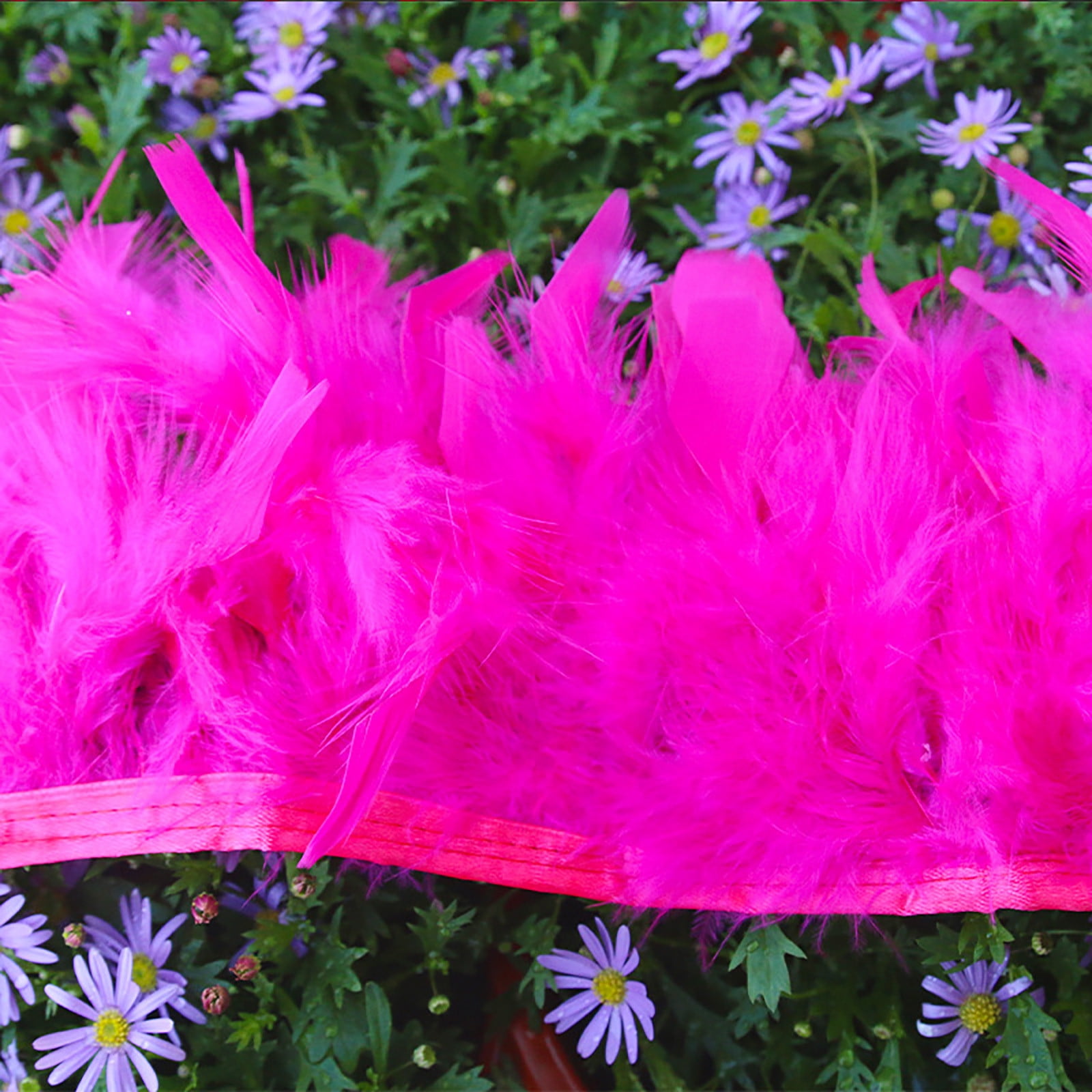 Pgeraug Feather strip 100cm 10 To 13CM Turkey Feather Trim Fringe For ...