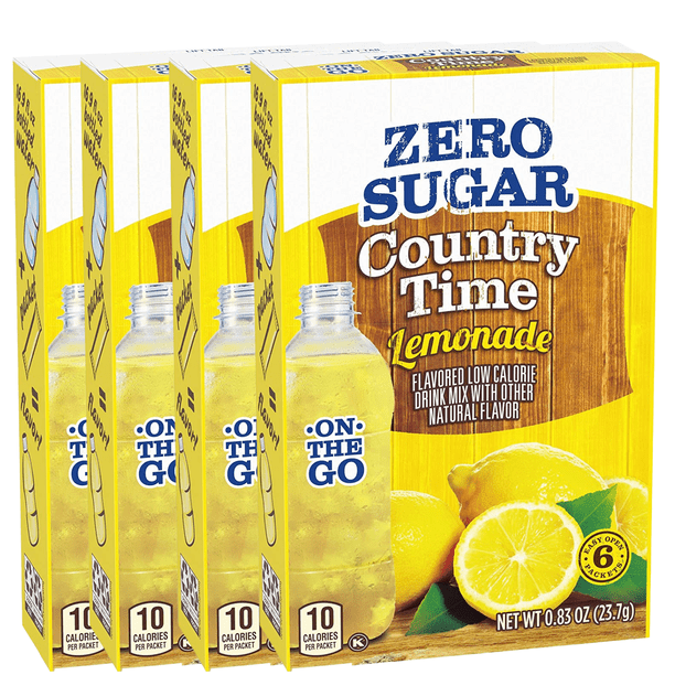Country Time Lemonade Powdered Drink Mix, Zero Sugar Low-Calorie Water ...
