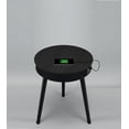 DecorTech Round End Table with Bluetooth Speaker and USB Charging Port ...