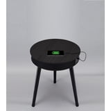 DecorTech Round End Table with Bluetooth Speaker and USB Charging Port ...