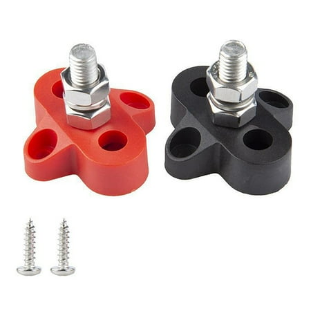 Destyer Pack of 2 Car Boat Terminal Blocks with Screws Truck Battery ...