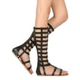 New Women Indulge Athena-I Knee High Strappy Flat Gladiator Sandal ...
