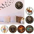 ANXPTIME Quiet Movement Wall Clock Vibrant Pattern Battery Operated ...