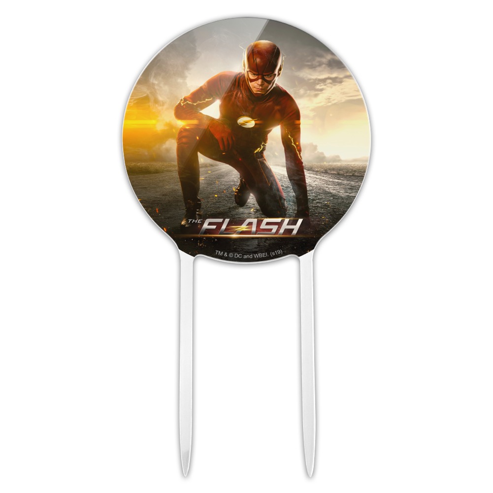 Acrylic The Flash TV Series Flash Kneeling Cake Topper Party Decoration ...