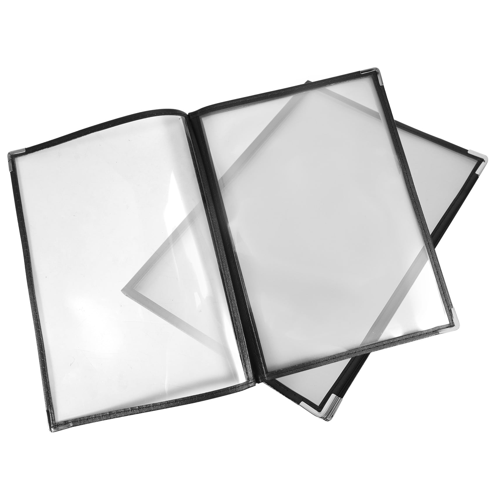 2Pcs Transparent Restaurant Menu Covers For A4 Size Book Style Cafe Bar 2pcs-transparent-restaurant-menu-covers-for-a4-size-book-style-cafe-bar