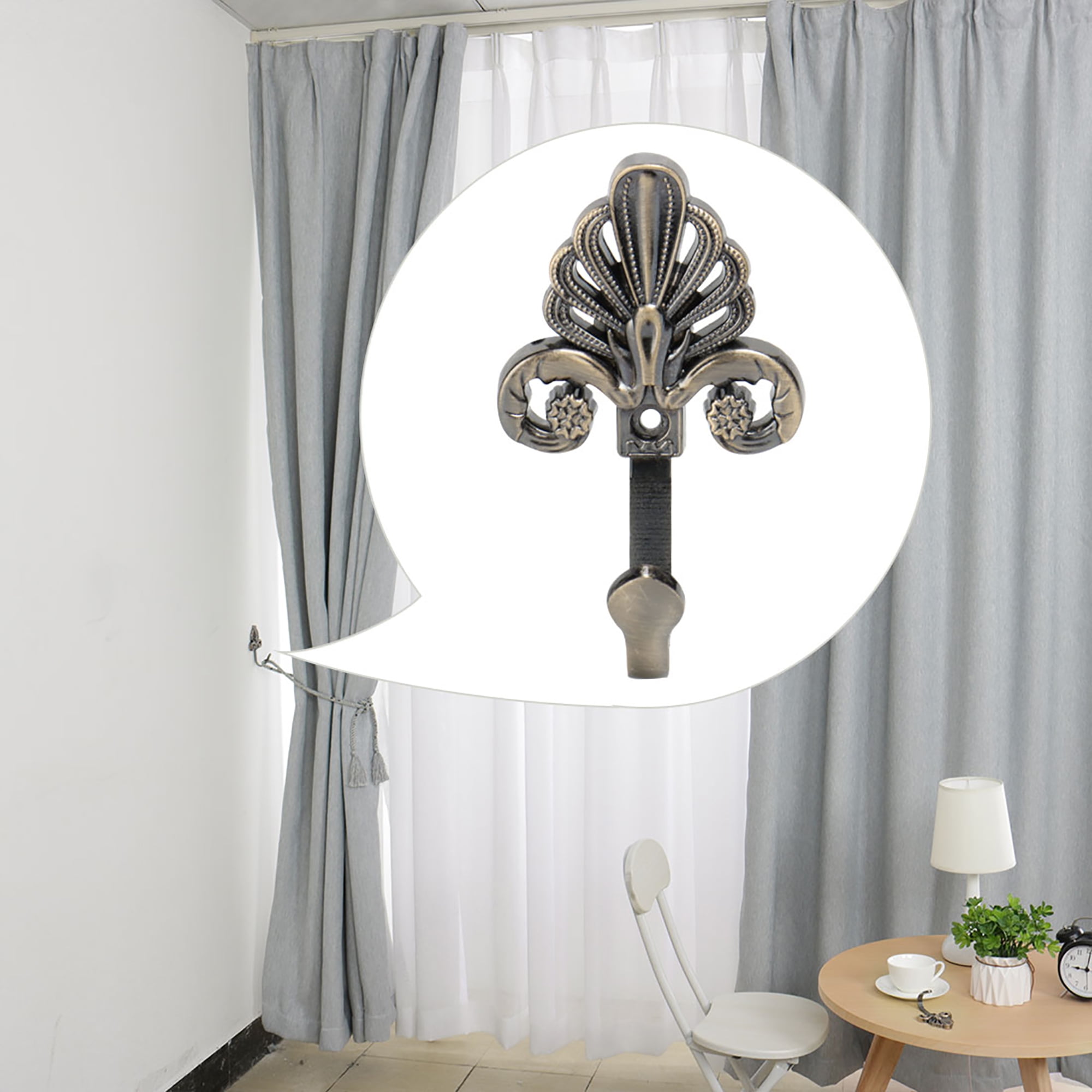 Rideau Embrasse crochet Zinc Alliage Vintage Glande Rideau Draperie ...