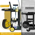 Dextrus Commercial Janitorial Trolley Cleaning Cart, 25 Gallon Capacity ...