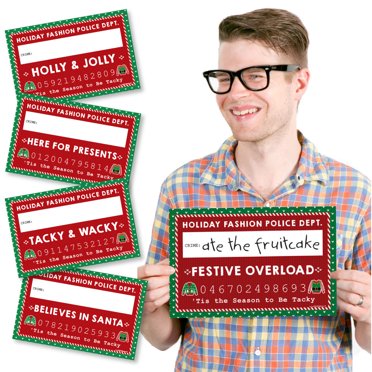 Big Dot of Happiness Santa's Naughty List Mug Shots - Christmas Party ...