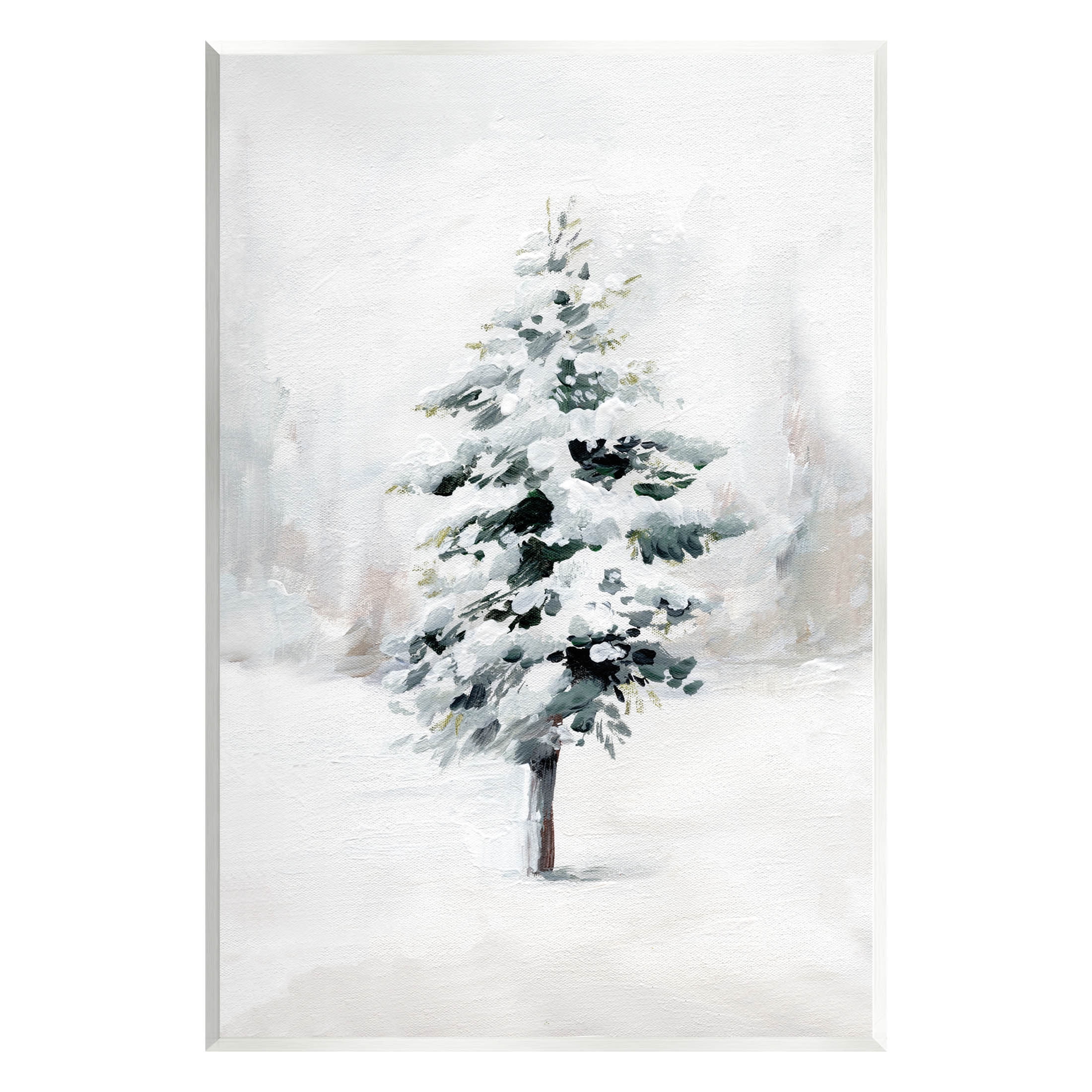 Wintery Snow Tree Scene Holiday Graphic Art Unframed Art Print Wall Art ...
