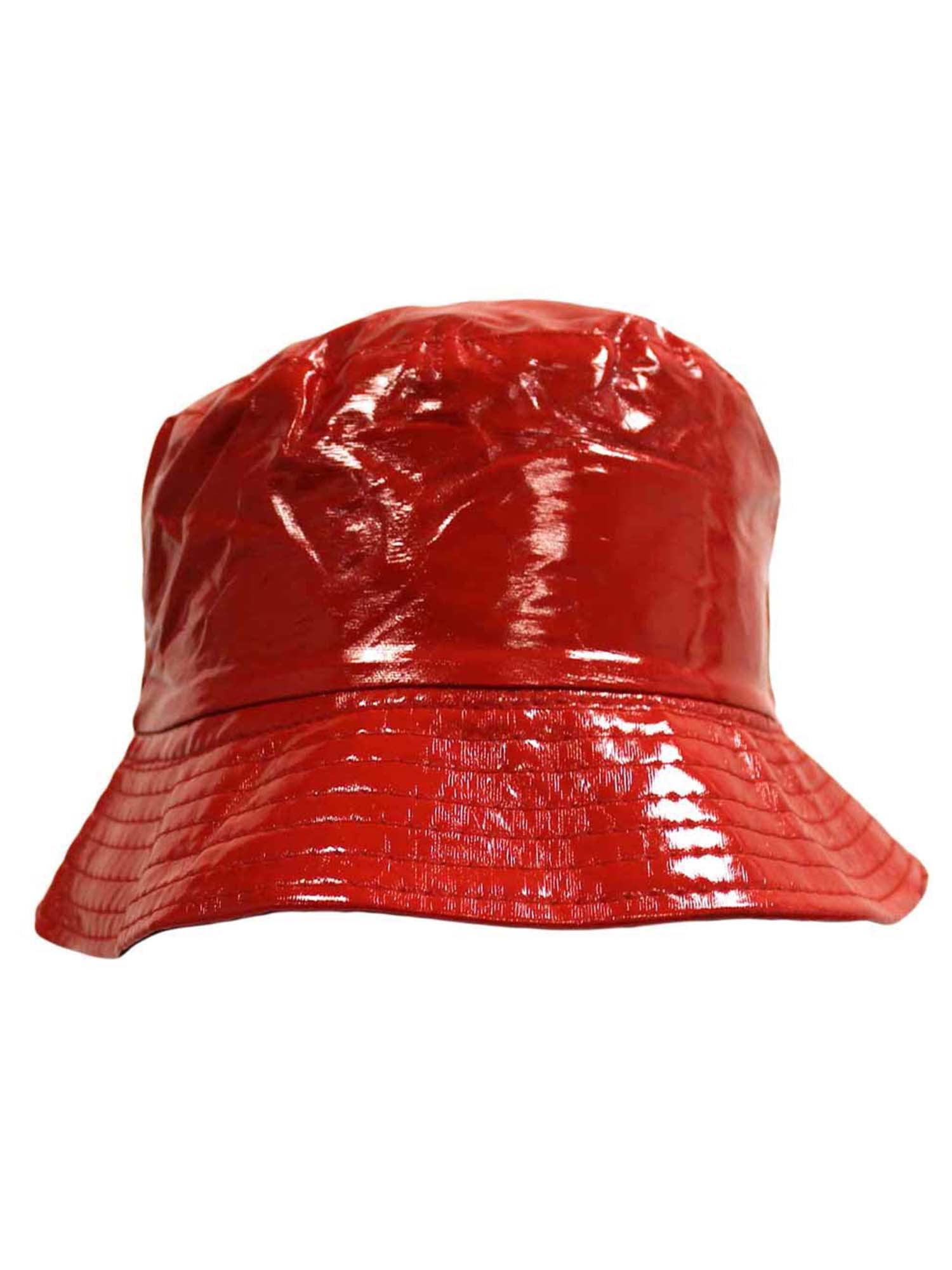 Red Crushable Bucket Style Rain Hat - Walmart.com