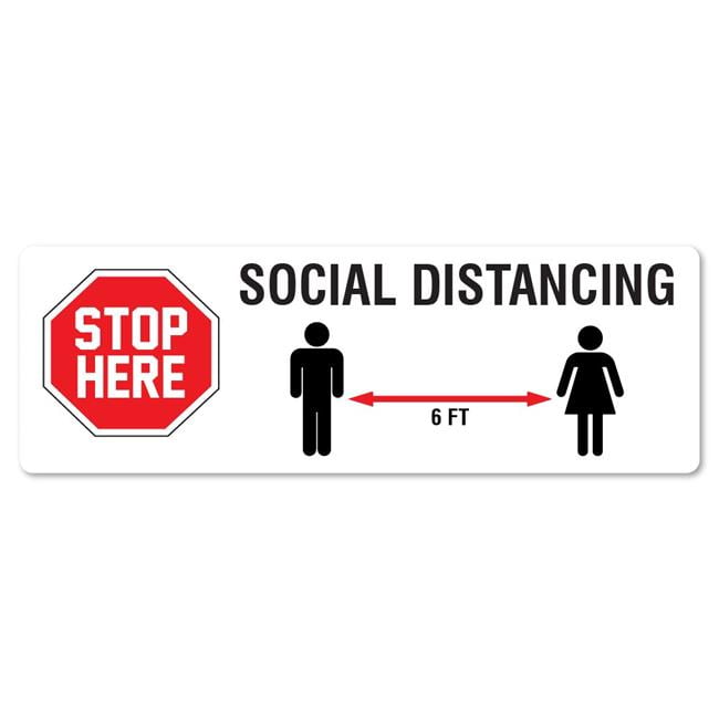 SignMission 6 x 18 in. Non-Slip Floor Graphic Coronavirus Vinyl Decal ...