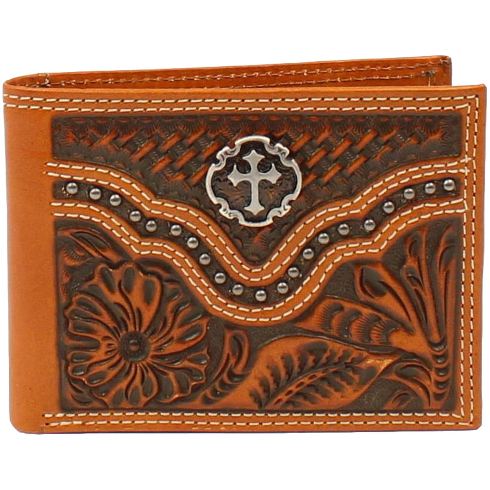 Ariat Unisex Bi-Fold Removable Passcase Wallet Tan OS - Walmart.com