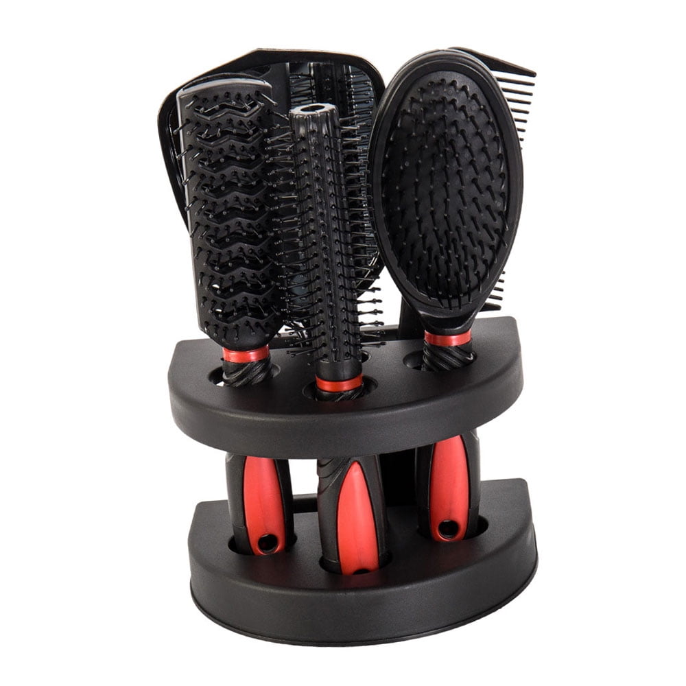 MTFun 5pcs Hair Brush Set Professional Salon Hairbrush Mirror Womens ...