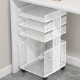 Multi-Layer Mesh Mobile Storage Cart, Rolling Under Desk File Organizer ...