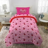 Miraculous Ladybug Kids 4 Piece Red Pink Reversible Comforter, Bed in a ...