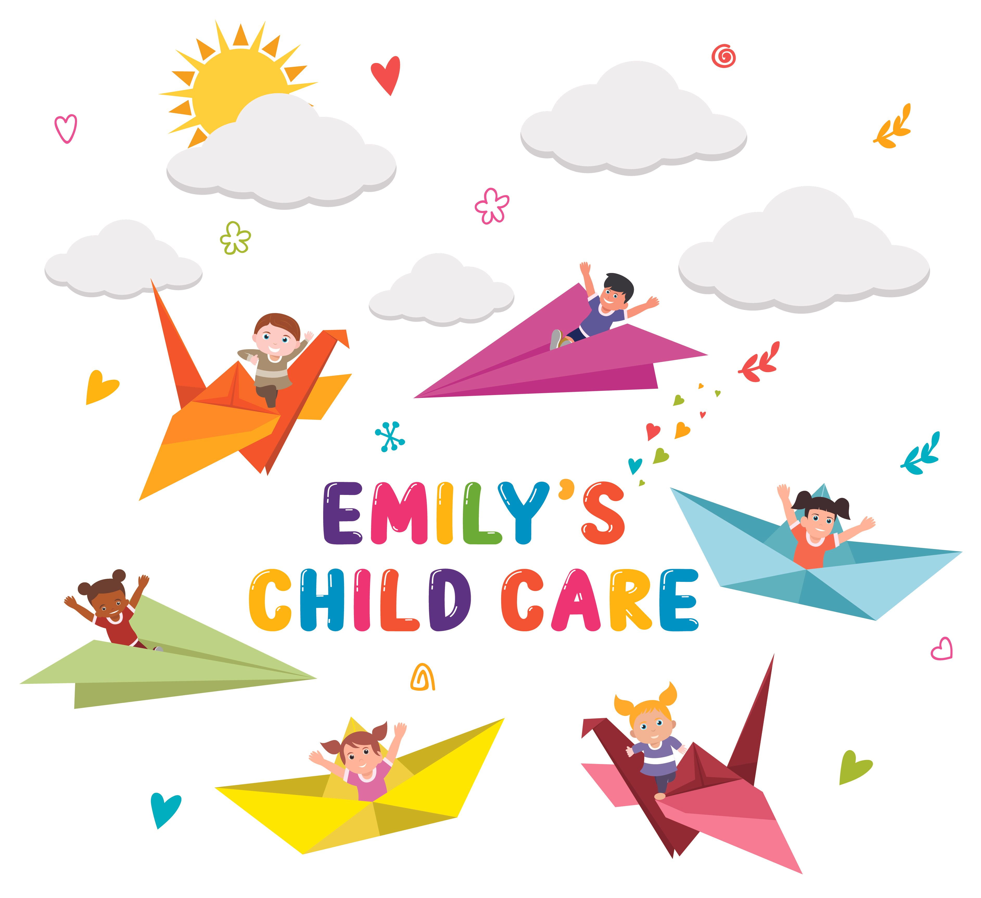 DAYCARE - Removable Origami Art And Children Decoration Customized Name ...
