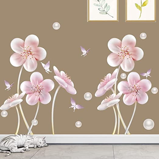 Pegatinas De Pared Con Flores Rosas Calcomanías De Pared De Rosas