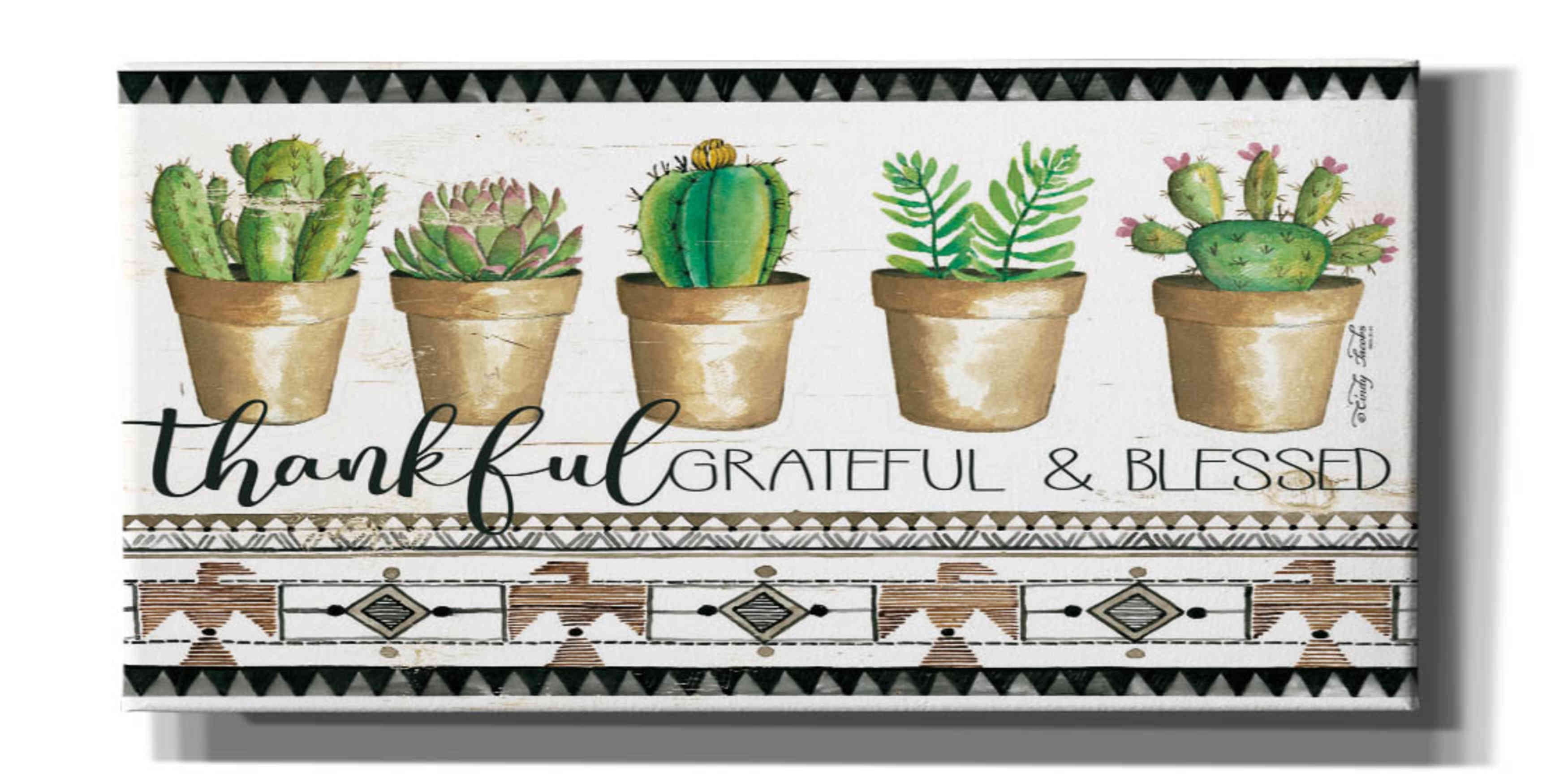 Epic Graffiti 'Native Thankful Grateful' by Cindy Jacobs, Canvas Wall ...