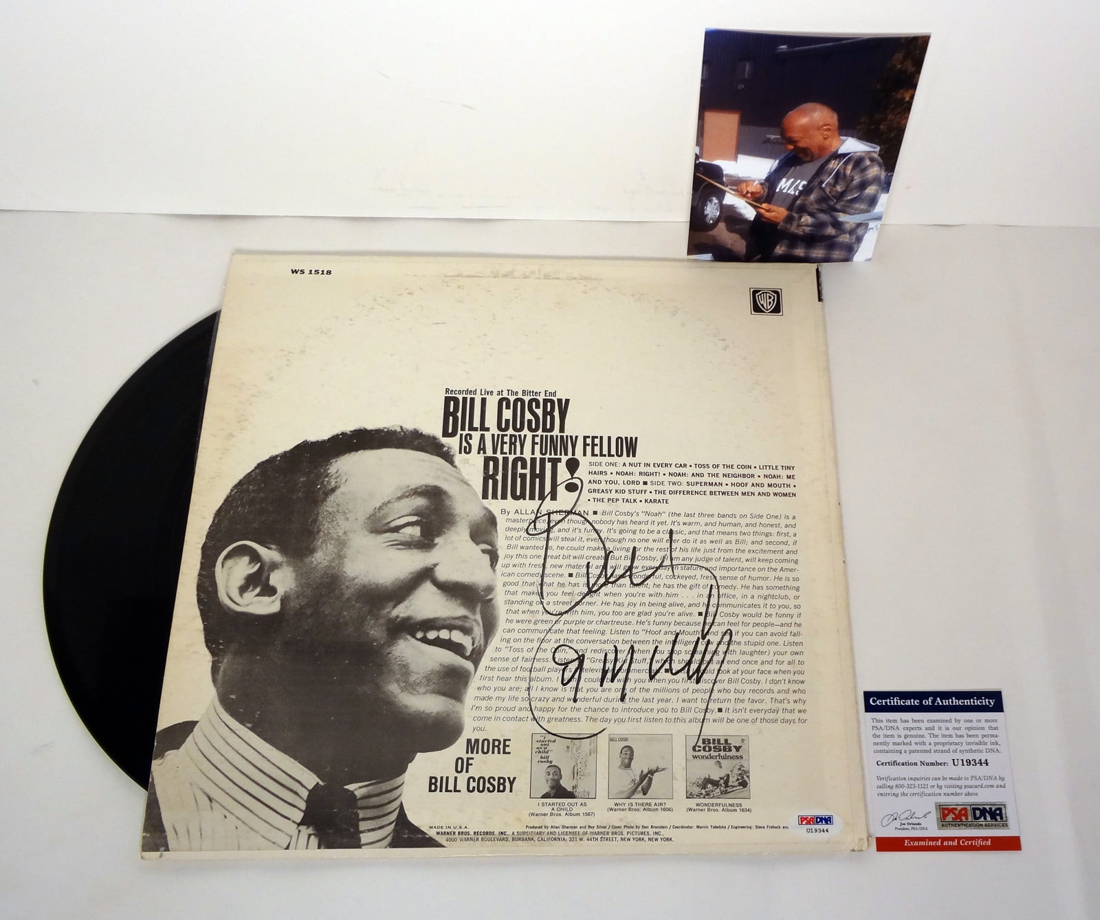 Bill Cosby Signed Autograph Is A Very Funny Fellow Vinyl Record Album ...