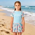 Big Girls Two Piece SwimsuitsSwimwear Flutter Sleeve Top For Swimming ...