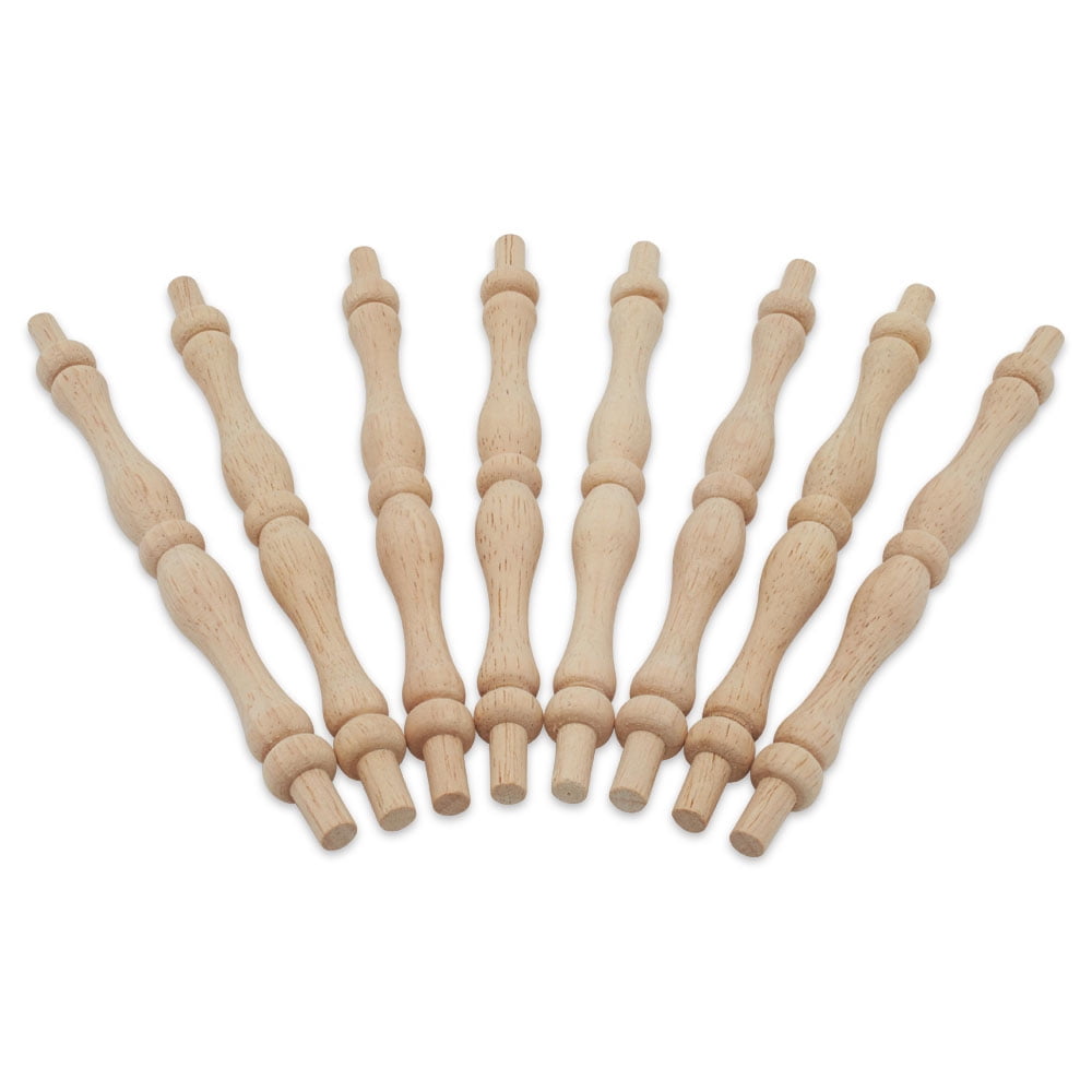 Wooden Baluster Spindles 5-3/4", Pack of 10 Oak Wood Spindles for ...