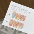 [French Flowers] [x] Dopamine Cat's Eye Pure Handmade Wearing Nail ...