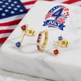 DESIGNICE 3 Pcs Dainty Small Earrings for Women Trendy,Patriotic Red ...