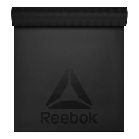 Reebok Delta 5-mm Fitness Mat, Black, Sweat Activated Ultimate Grip ...