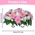 23 in Artificial Cemetery Flower Saddle for Memorial Day, Rose and ...