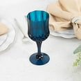Balsa Circle 6 Disposable 8 oz Navy Blue Crystal Cut Goblets Plastic ...