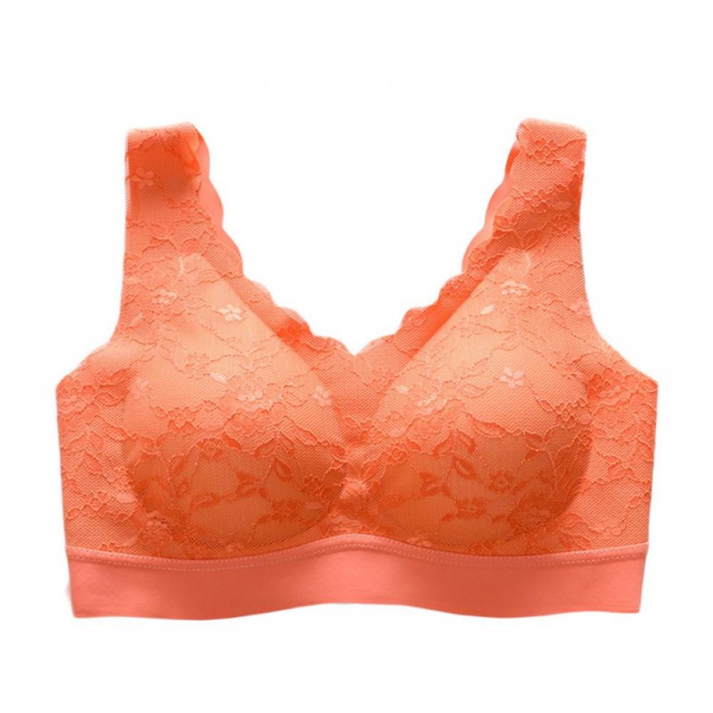 Overfox Women Full Cleavage Bra Floral Sexy Lace Bra Non Padded