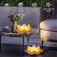 2-Pack Waterproof Solar Glass Lotus Lantern - Handcrafted for Indoor ...