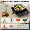 Portable Induction Cooktop 1800W, 110V Single Burner Induction Burner ...