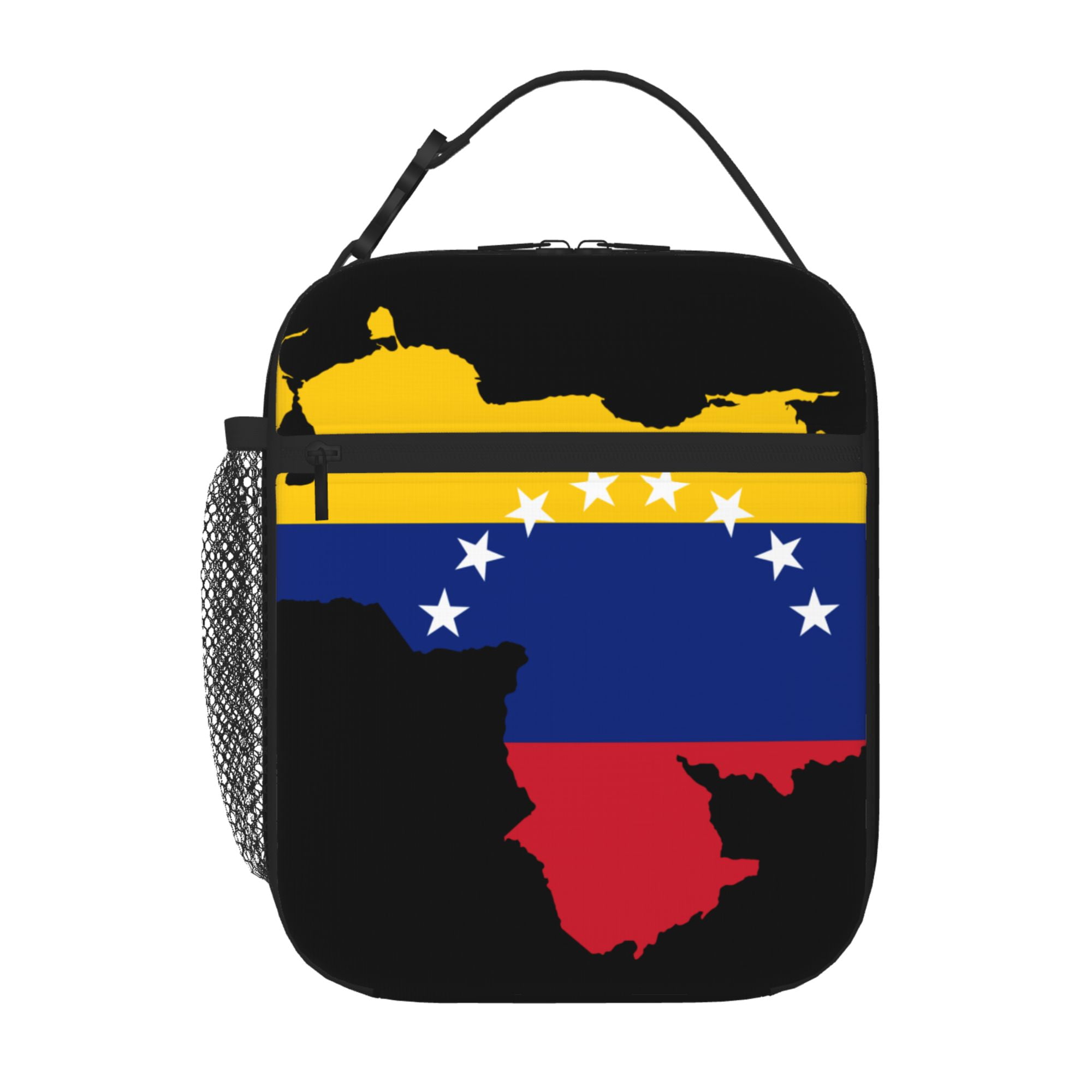 TEQUAN Portable Lunch Bag, Venezuela Map Flag Pattern Reusable ...