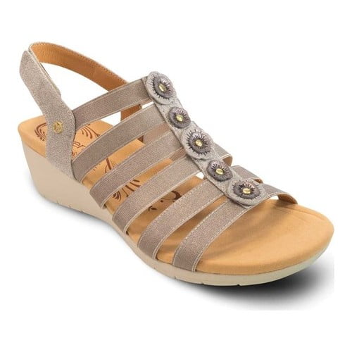 Revere Shoes - Women's Revere Comfort Shoes Bari Floral Wedge Sandal ...