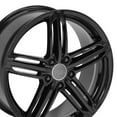 18x8 Black Wheels Set (4) Fits Audi A4, A8, A6, TT, Volkswagen Jetta ...