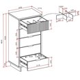 Granville Tall 23.62" Modern Narrow Dresser with 5 Full Extension ...