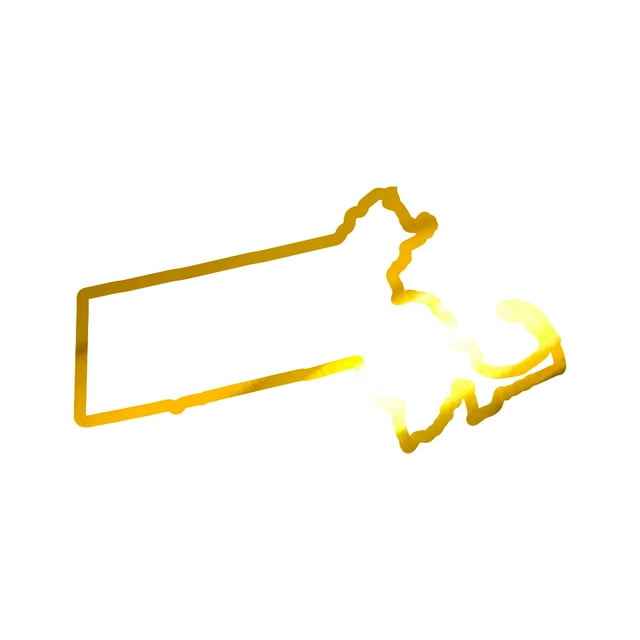 Massachusetts Outline Sticker Decal Die Cut - Self Adhesive Vinyl - Weatherproof - Made in USA ...