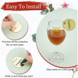 32 Pcs Acrylic Circle Drink Tags 2 Colors Blank Party Drink Name Tag ...