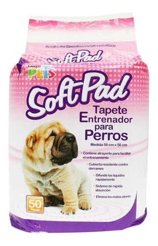 Tapete Sanitario Pads Perro Acuario Lomas SoftPad 50 piezas 56x56 cm ...
